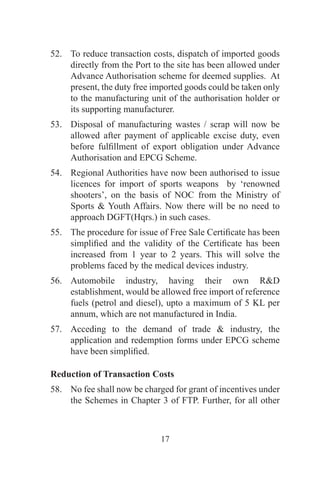 Export import policy 2009 | PDF