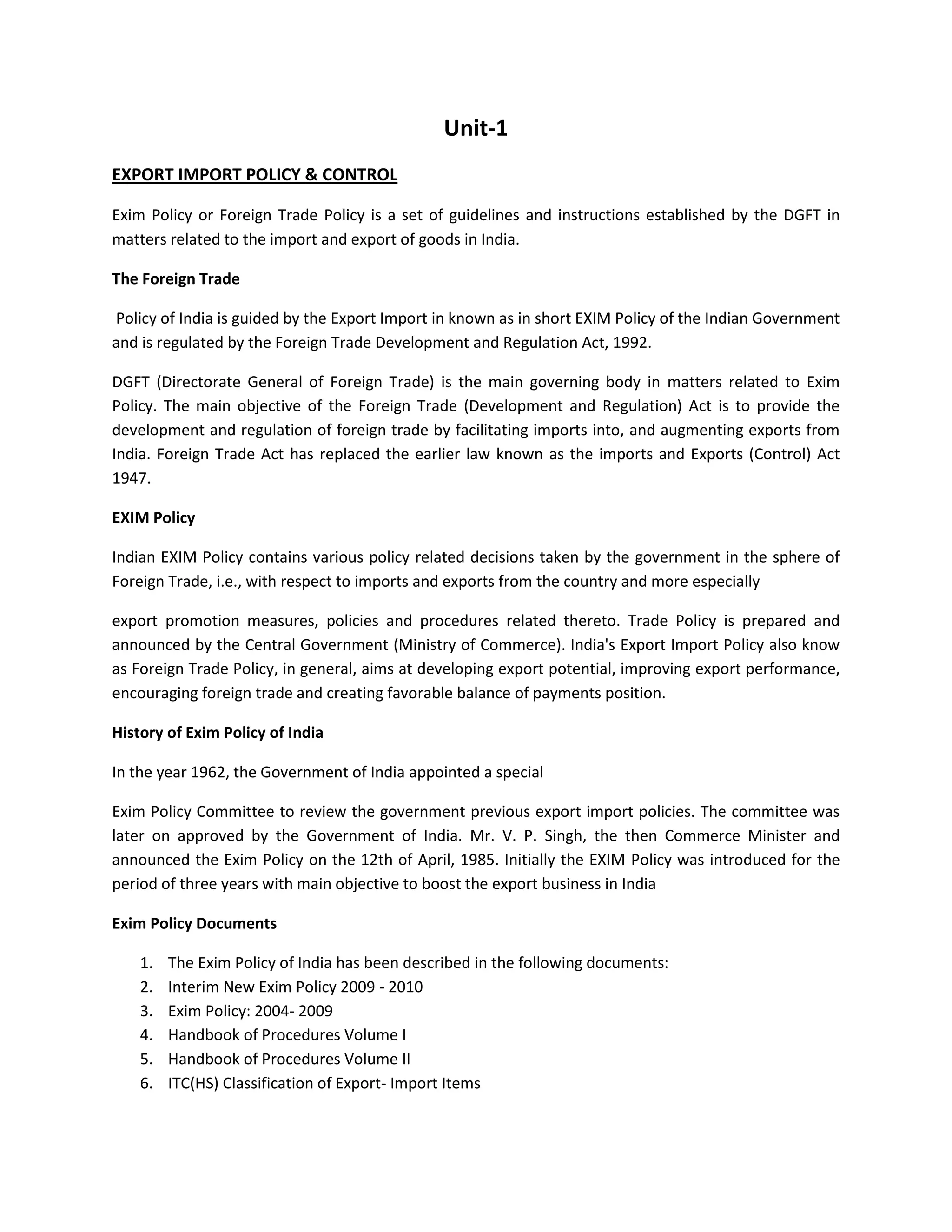 Export import procedures, documentation & logistics | DOCX