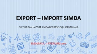 Export – import simda | PPT