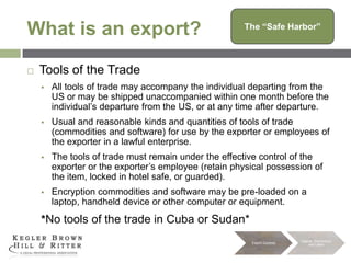 Exporting from the United States: Key Legal Considerations | PPTX