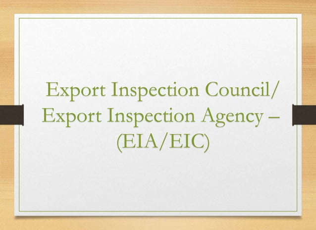 Export inspection | PPTX