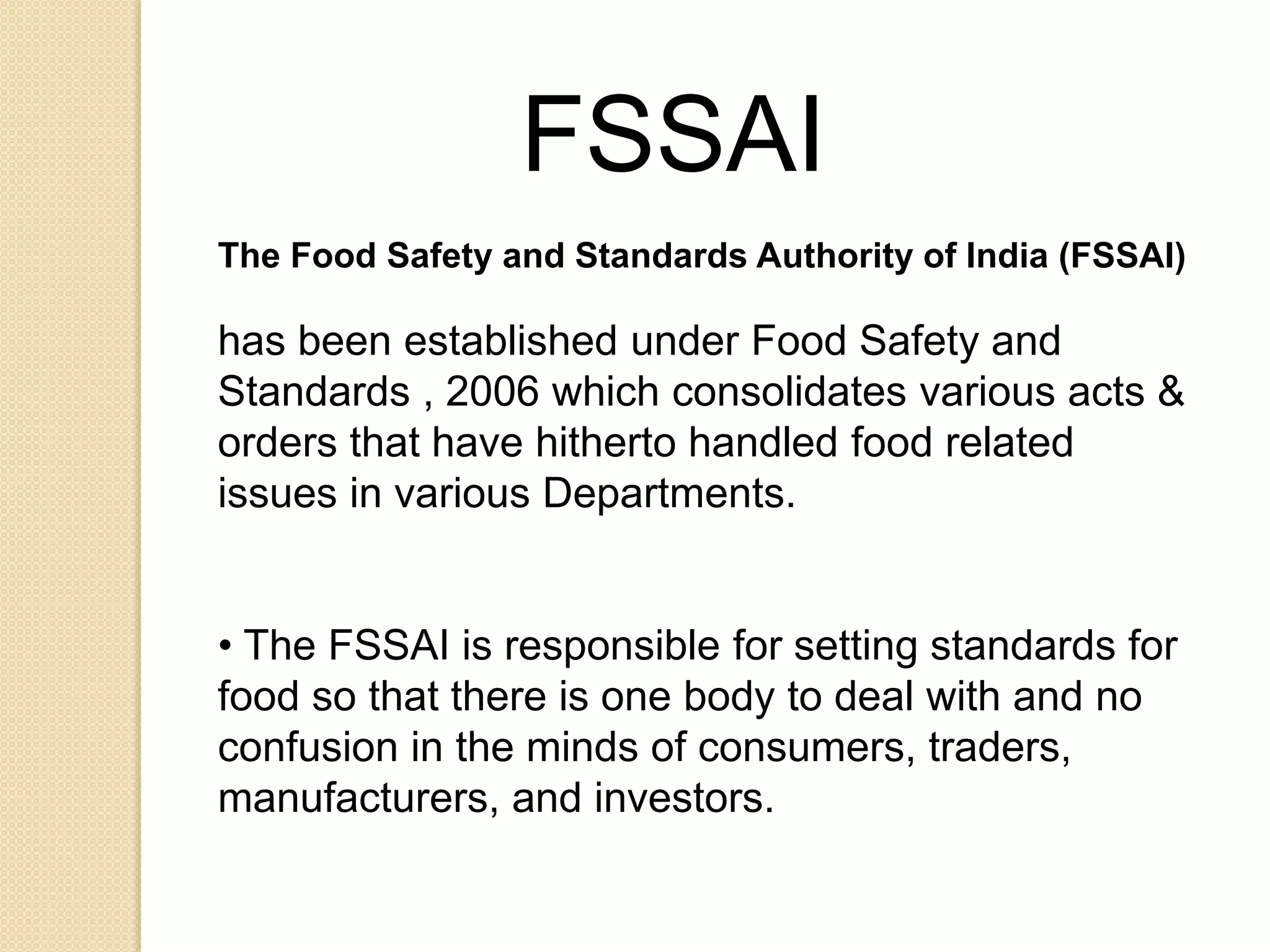 Export Inspection Council And FSSAI | PPTX