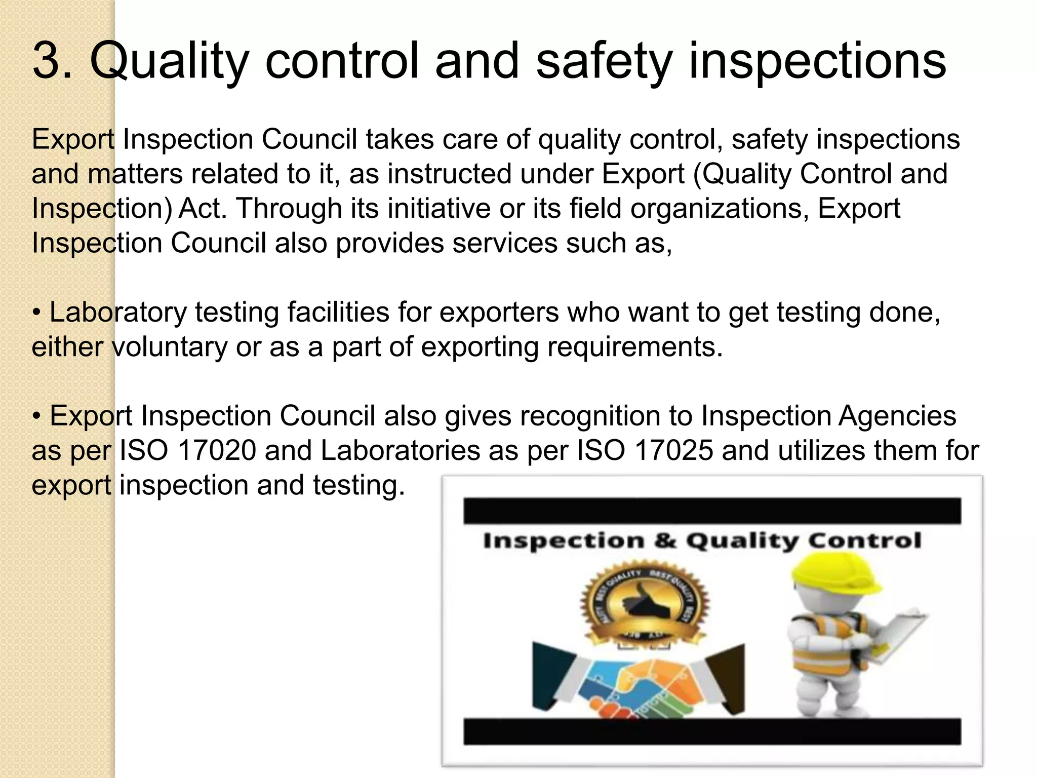 Export Inspection Council And FSSAI | PPTX