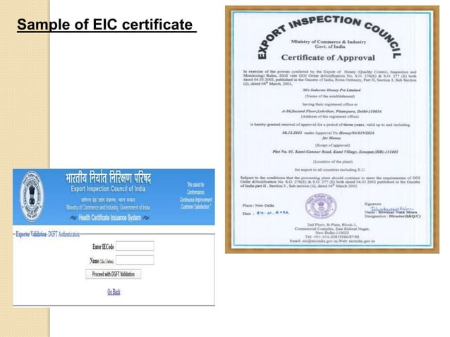 Export Inspection Council And FSSAI | PPTX