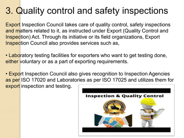 Export Inspection Council And FSSAI | PPTX