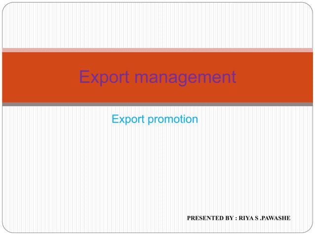 Export management- BBA | PPTX
