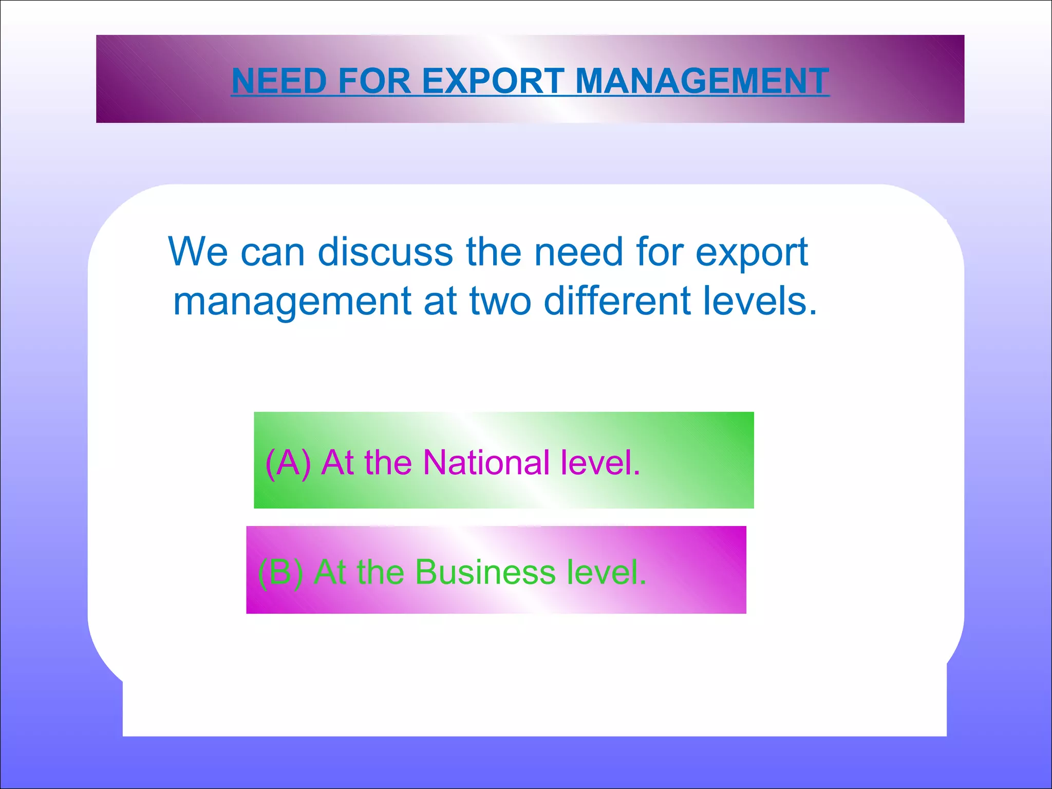 Export management ppt | PPS