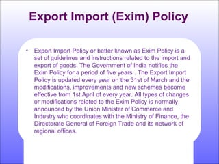 Export management ppt | PPS