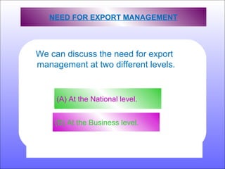 Export management ppt | PPS
