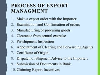 Export managment | PPTX | Business | Business and Finance