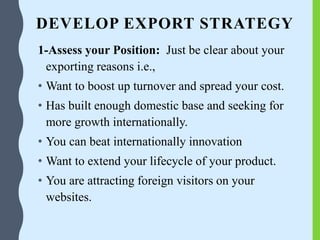 Export managment | PPTX | Business | Business and Finance