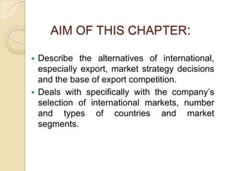 Export market expansion | PPT