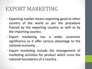 EXPORT MARKETING .pptx