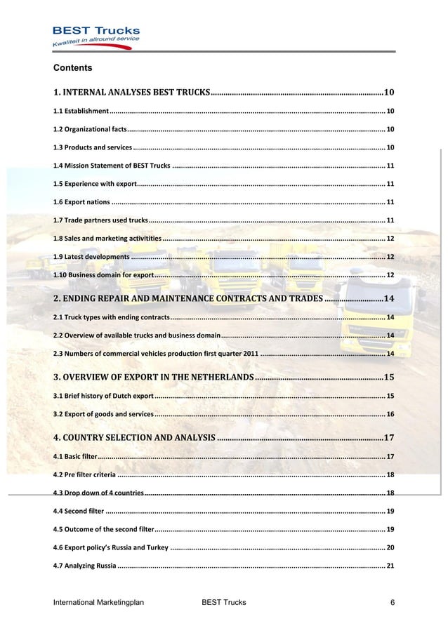 Export marketingplan | PDF