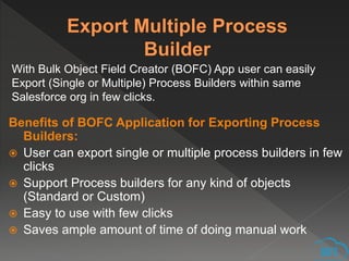 Export Multiple Process Builder & Flow Operations using BOFC App | PPTX