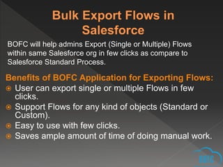 Export Multiple Process Builder & Flow Operations using BOFC App | PPTX