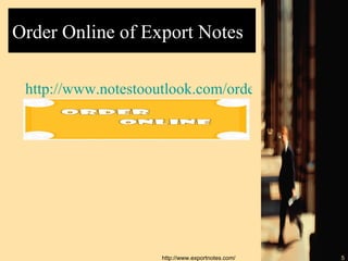 Export Notes | PPT