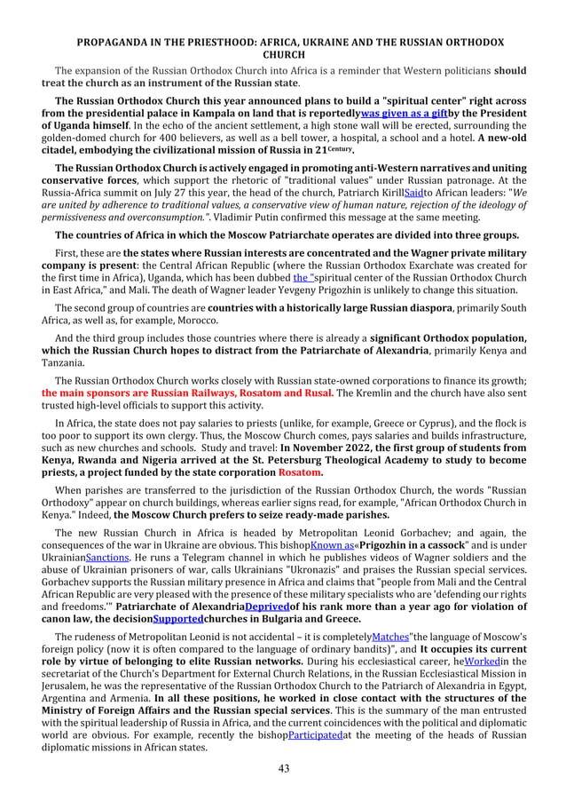 OSINT Russian weapons - church - analytical report | PDF