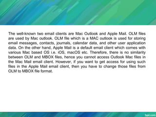 Export OLM to MBOX Manually | PPT