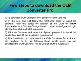 Export OLM to MBOX Manually | PPT
