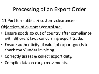 Export order processing | PPTX