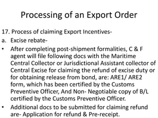 Export order processing | PPTX