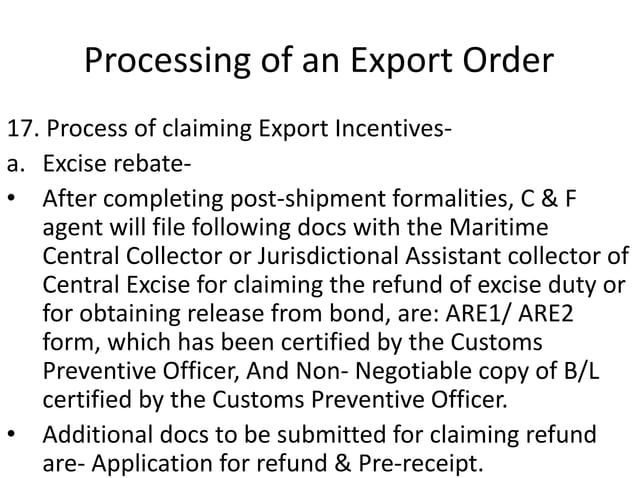 Export order processing | PPTX