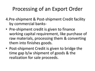 Export order processing | PPTX