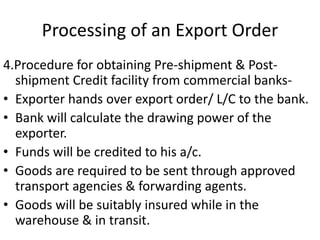 Export order processing | PPTX
