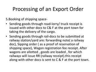 Export order processing | PPTX