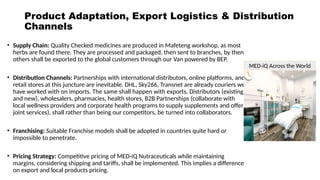 EXPORT PLAN MED-iQ for startup businesses | PPT