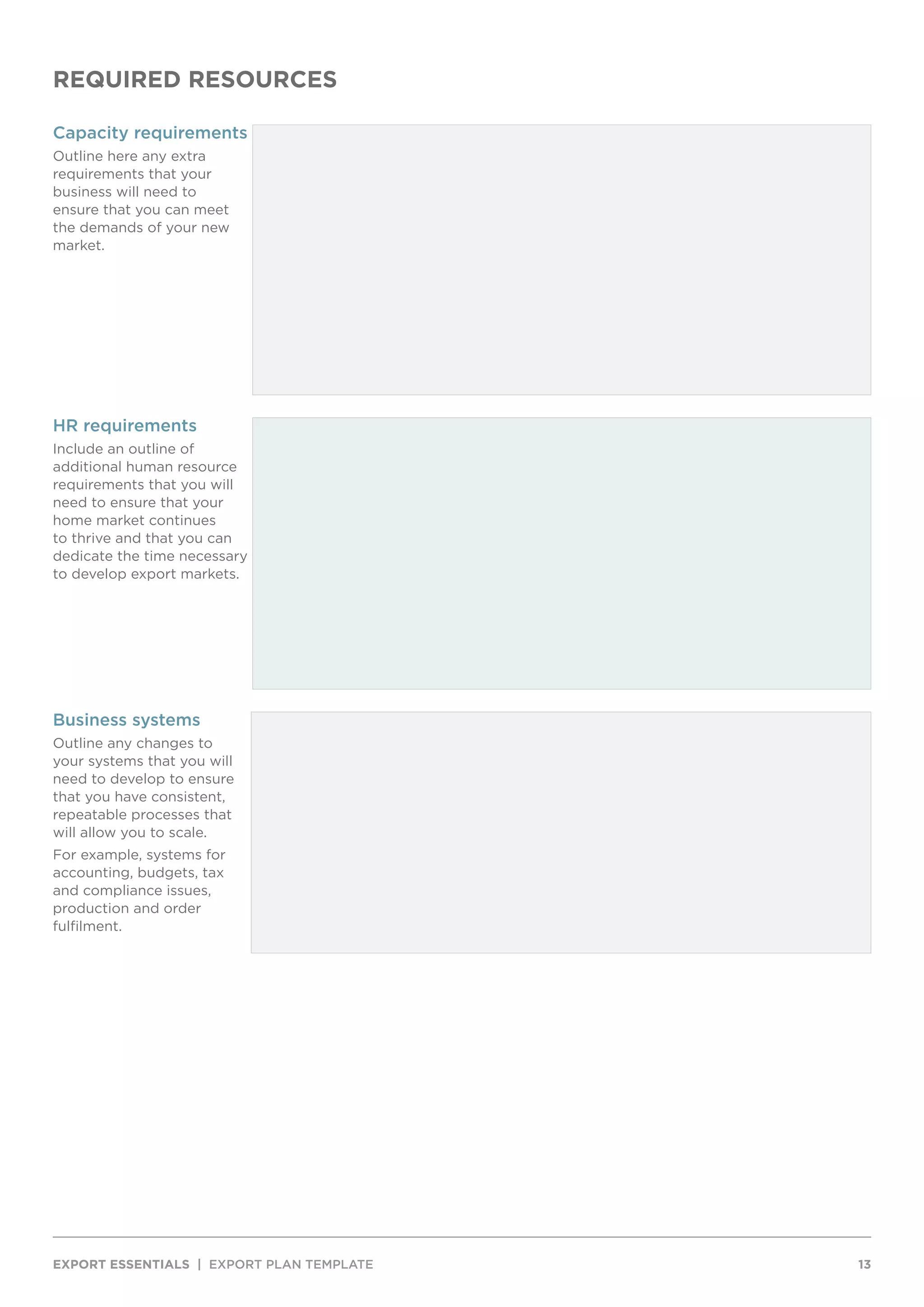 Export plan template | PDF