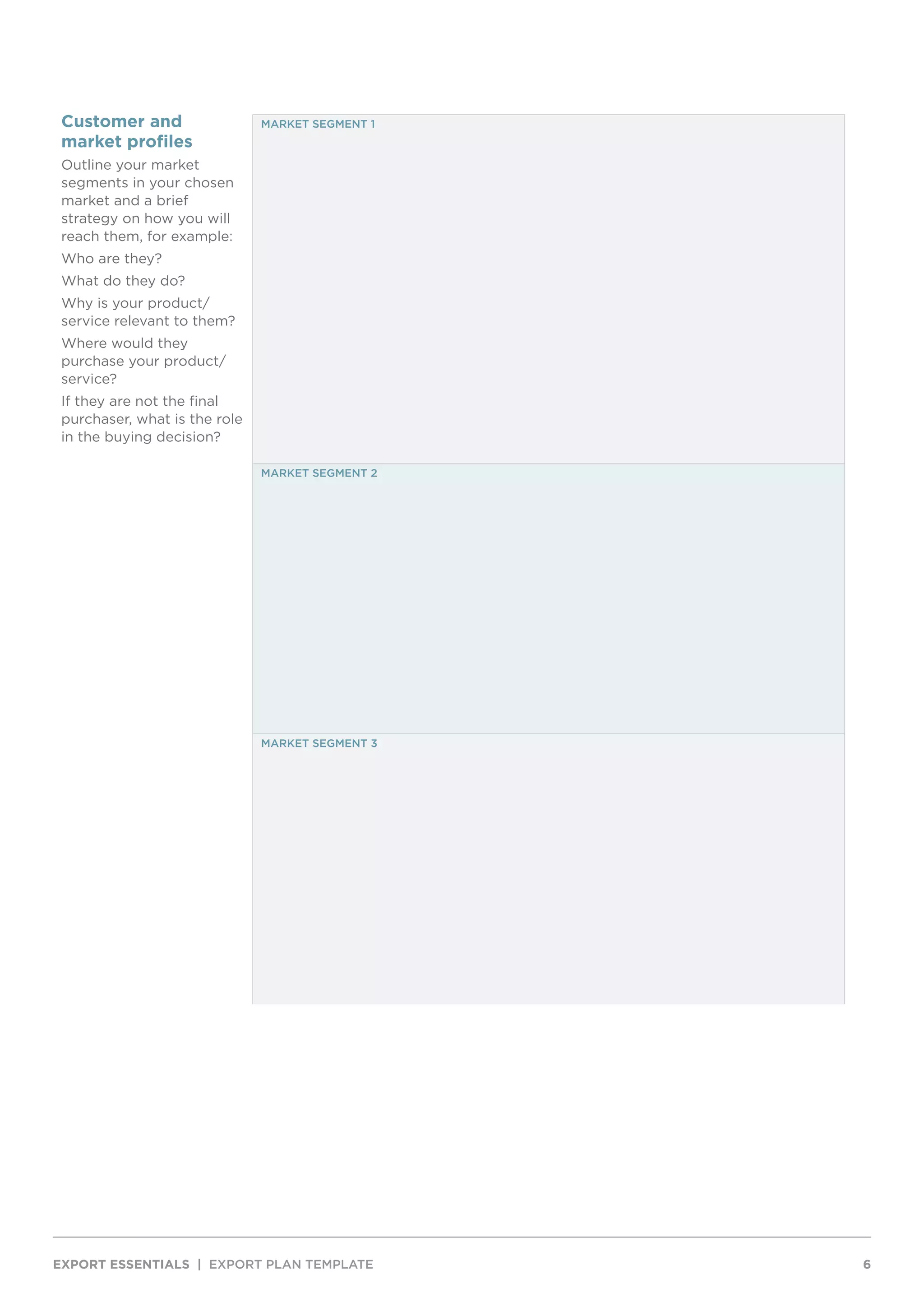 Export plan template | PDF