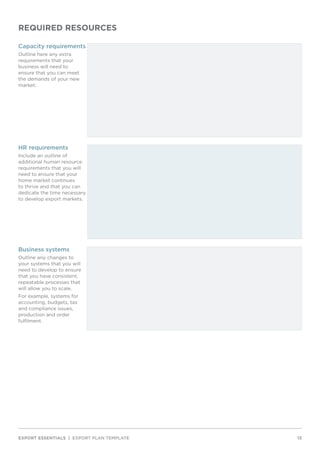 Export plan template | PDF