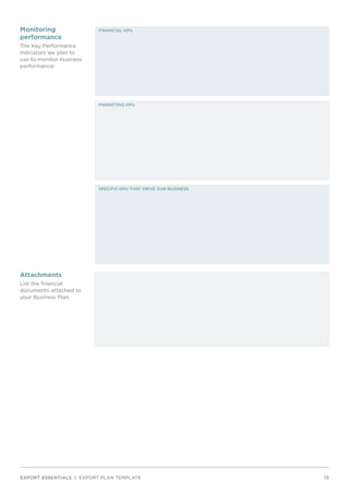 Export plan template | PDF