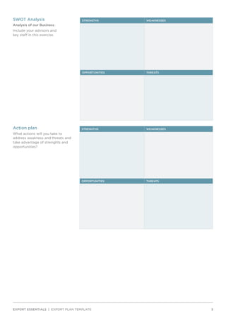 Export plan template | PDF