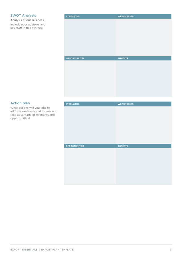 Export plan template | PDF