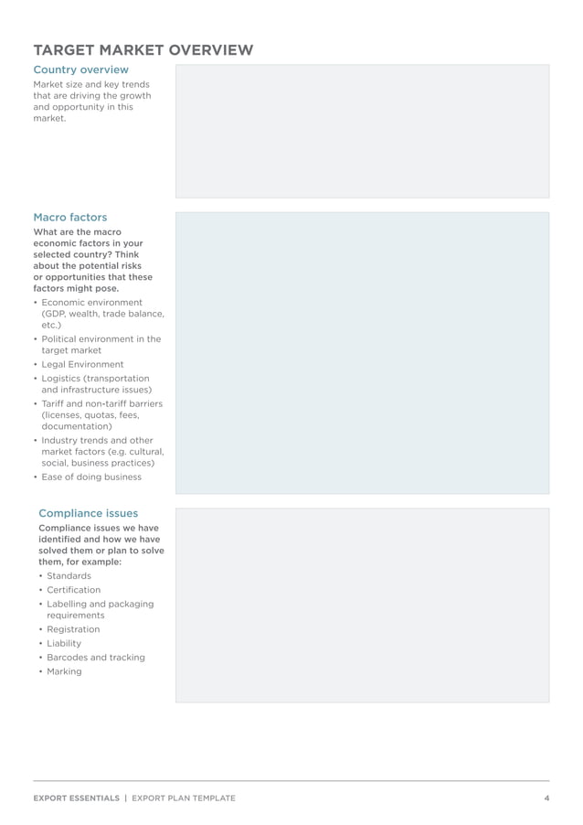Export plan template | PDF