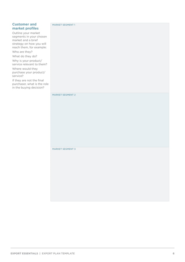 Export plan template | PDF