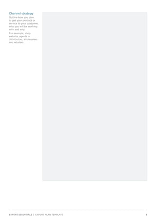 Export plan template | PDF