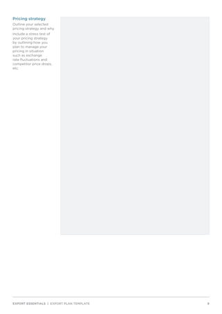 Export plan template | PDF