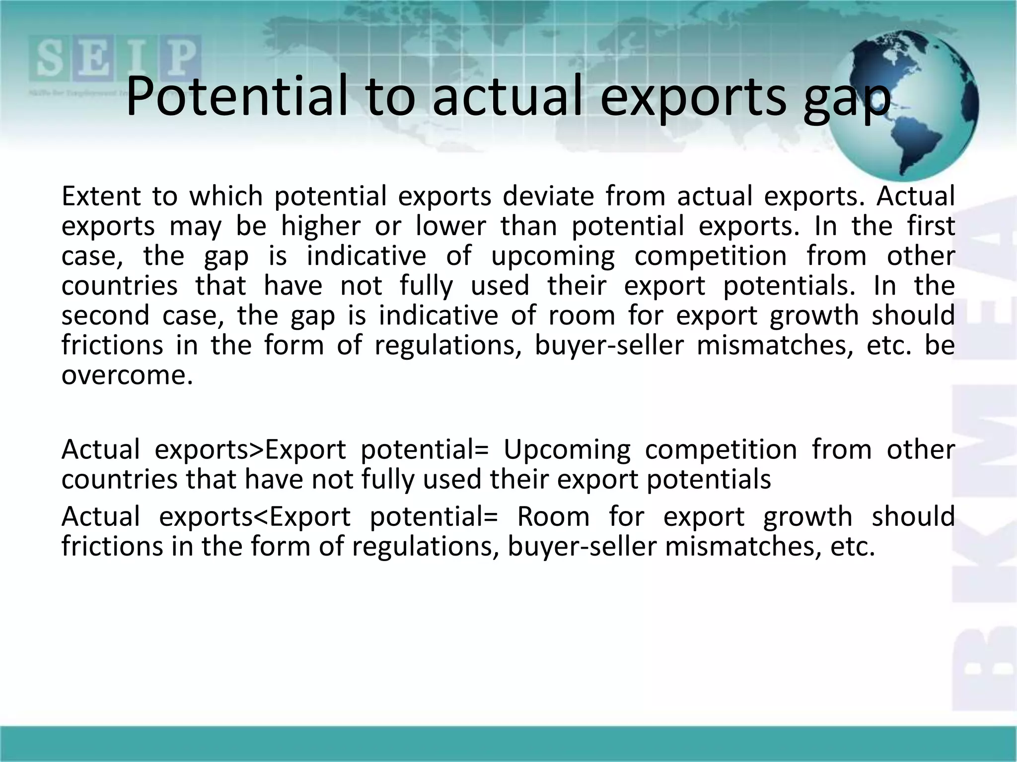 Export Potential Map | PPTX