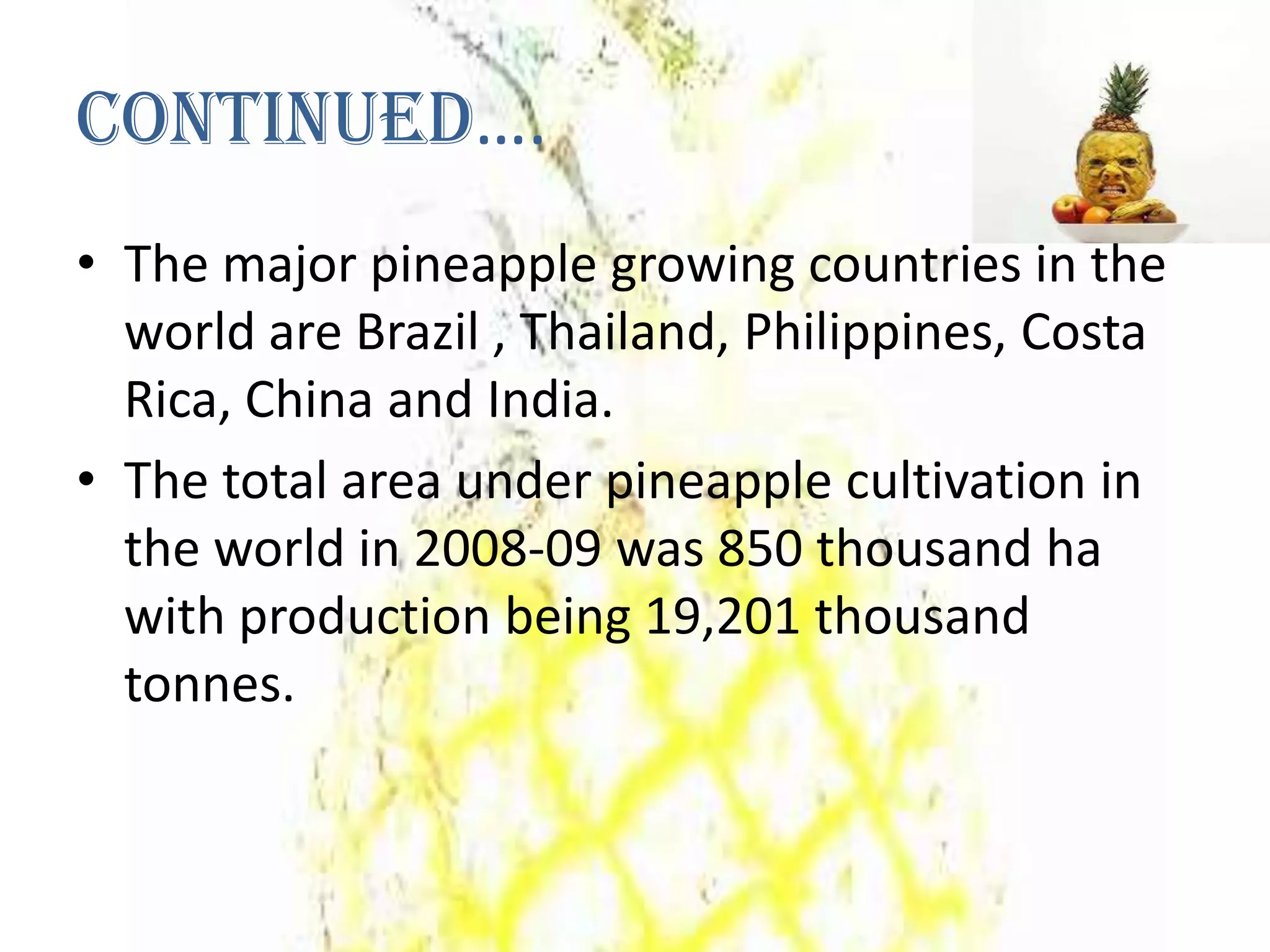 Export potential of pineapple | PPTX