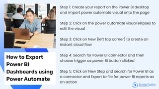 How to Export Power BI Dashboards using Power Automate in 7 Steps | PDF