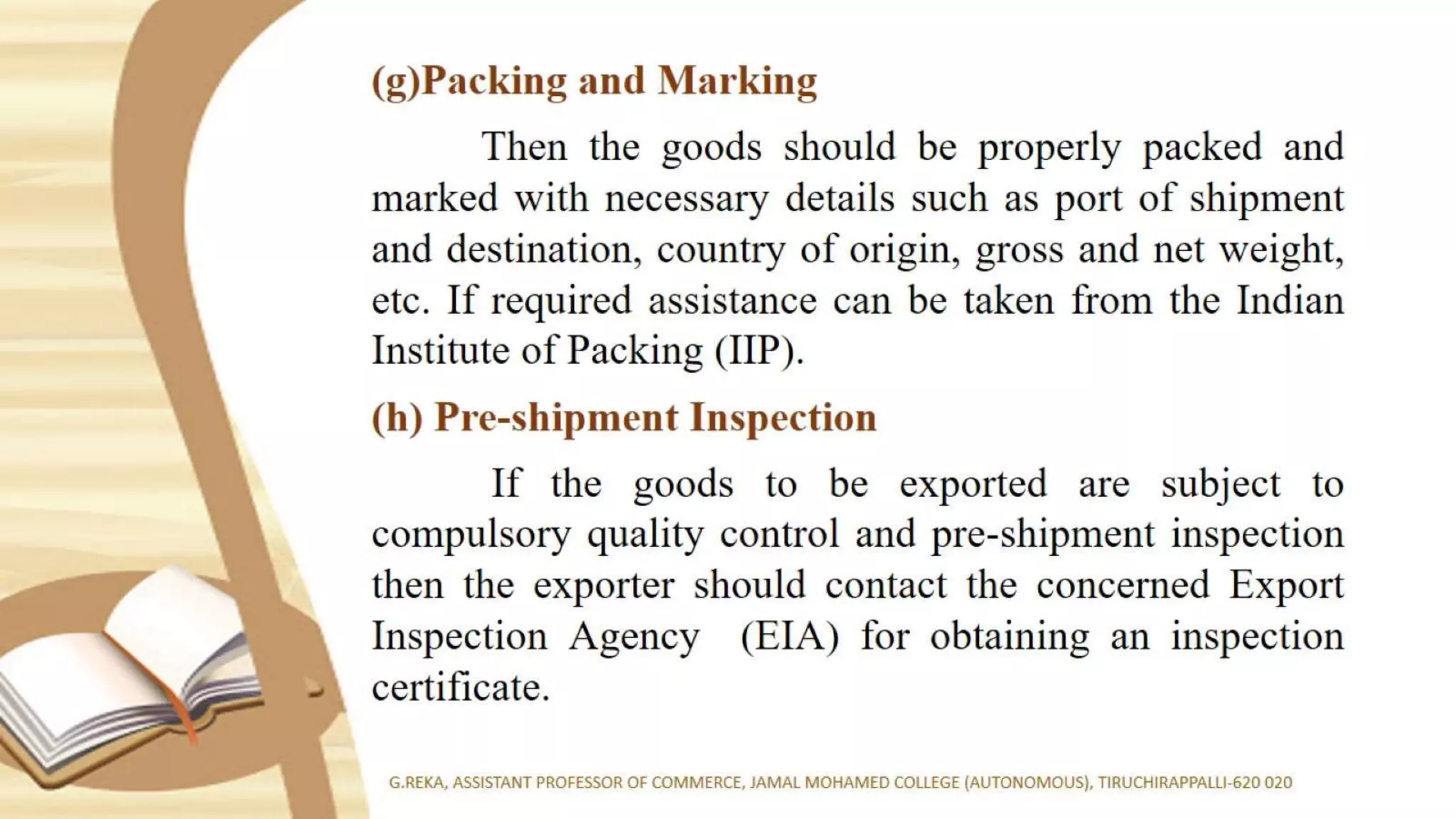Stages in export procedure | PPTX
