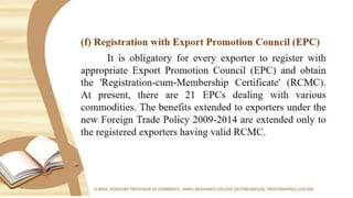 Stages in export procedure | PPTX