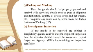 Stages in export procedure | PPTX