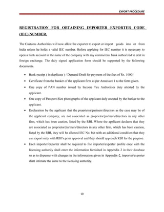 Export procedure | PDF