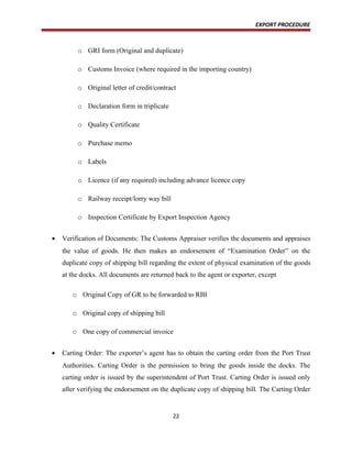 Export procedure | PDF