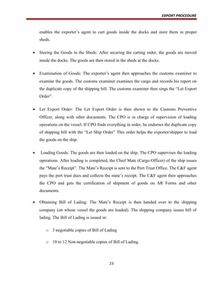 Export procedure | PDF